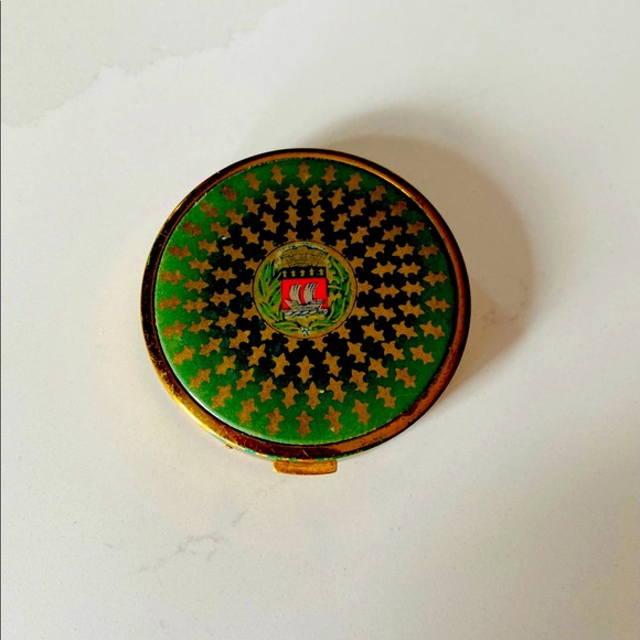Accessories | Vtg Coty Compact Powder W Mirror Paris Art Deco | Poshmark